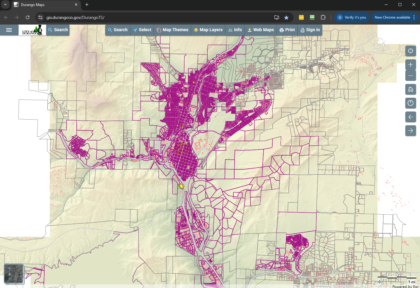 Map Of Durango Colorado Durango Colorado Street Map 0822035